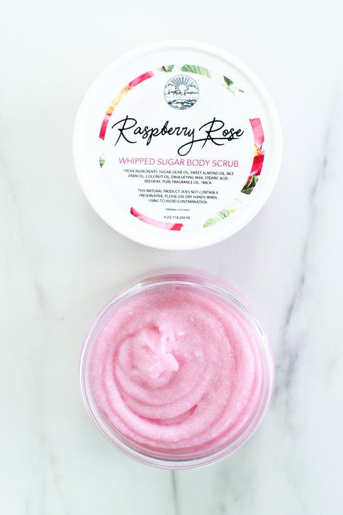 Raspberry Rose Hibiscus Tea - Whipped Sugar Scrub | Soap & Sunshine ...